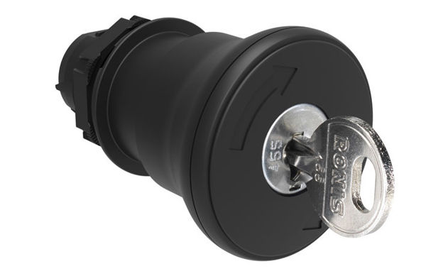. "MUSHROOM PLASTIC LATCH, TURN KEY TO RELEASE R458A 40mm BLACK"